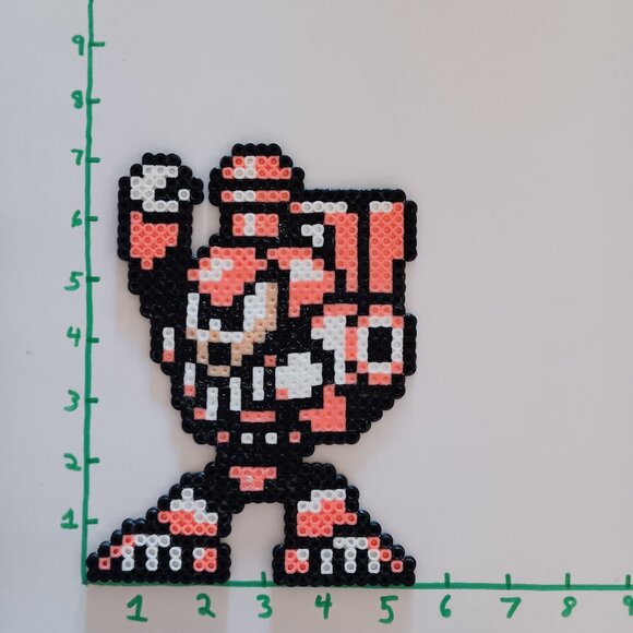 Perler, Megaman | Wall Decor | Perler Bead Art Of Charge Man From ...